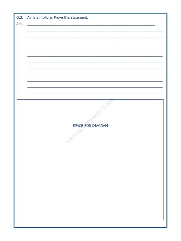 A2Zworksheets:Worksheet of Air Around Us-03-Basic Necessities-Science