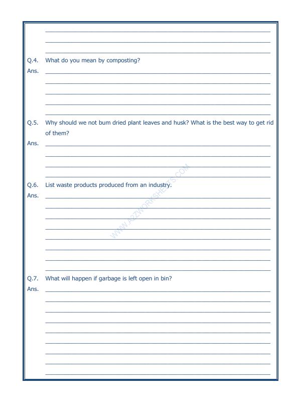 A2Zworksheets:Worksheet of Garbage In Garbage Out-02-Environment And ...