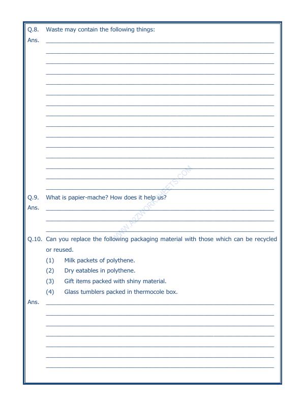 A2Zworksheets:Worksheet of Garbage In Garbage Out-02-Environment And ...