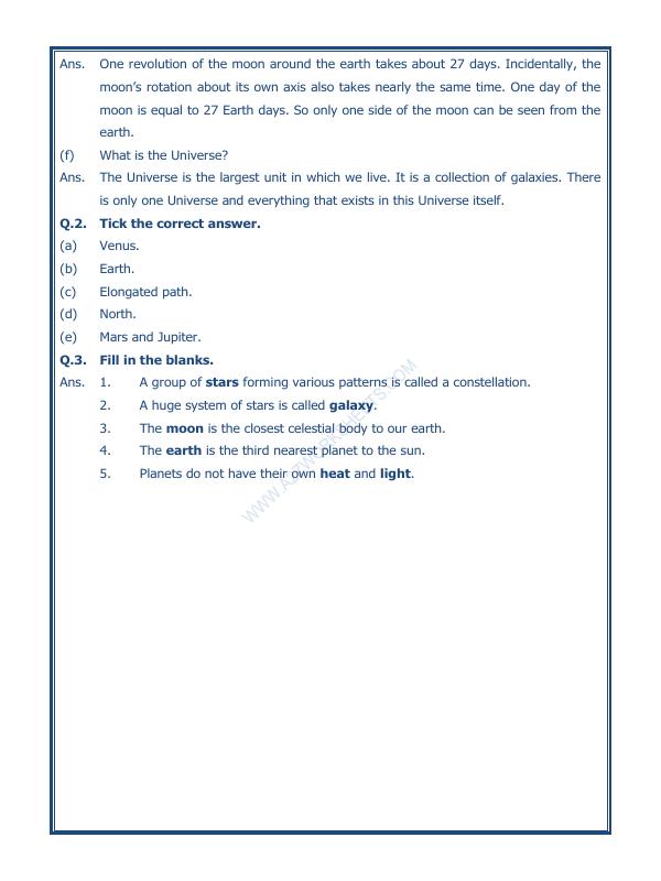 A2Zworksheets:Worksheet of The Earth In The Solar System-01-Solar ...