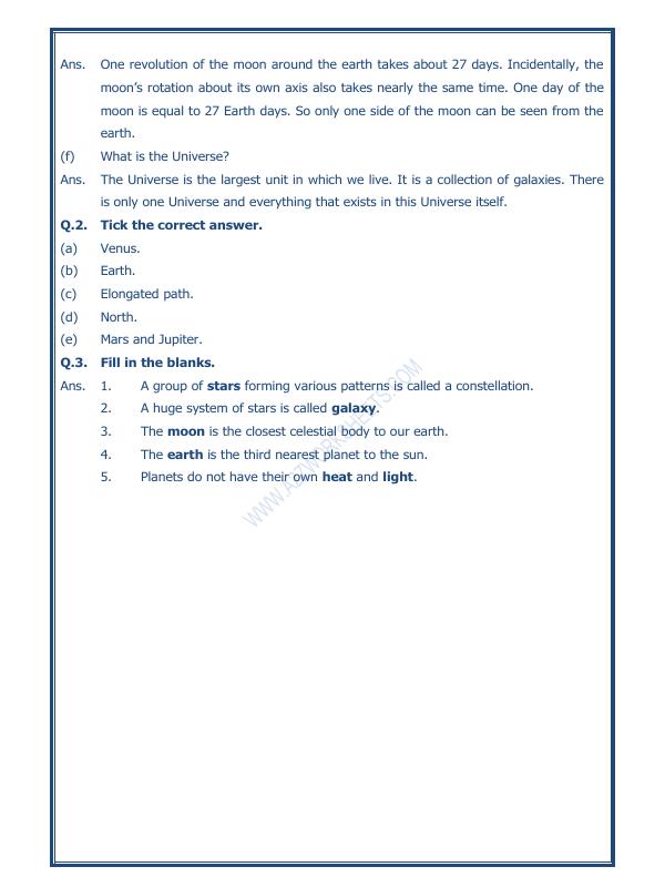 A2Zworksheets:Worksheet of The Earth In The Solar System-01-Solar ...