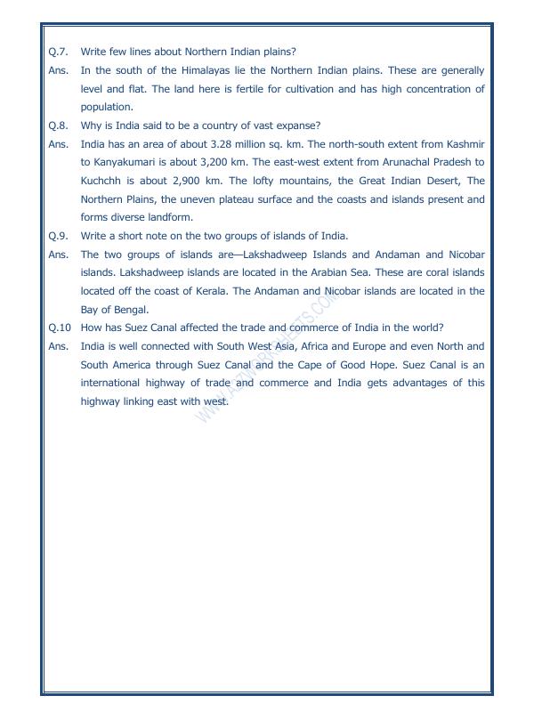 A2Zworksheets:Worksheet of Our Country India-04-India and Its ...