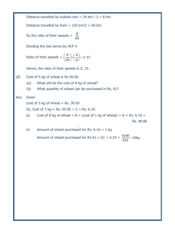 A2Zworksheets:Worksheet of Ratio Proportion And Unitary Method-05 ...