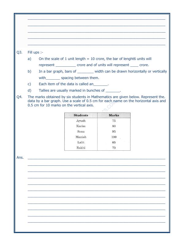 A2Zworksheets:Worksheet of Data Handling-04-Data Handling-Maths