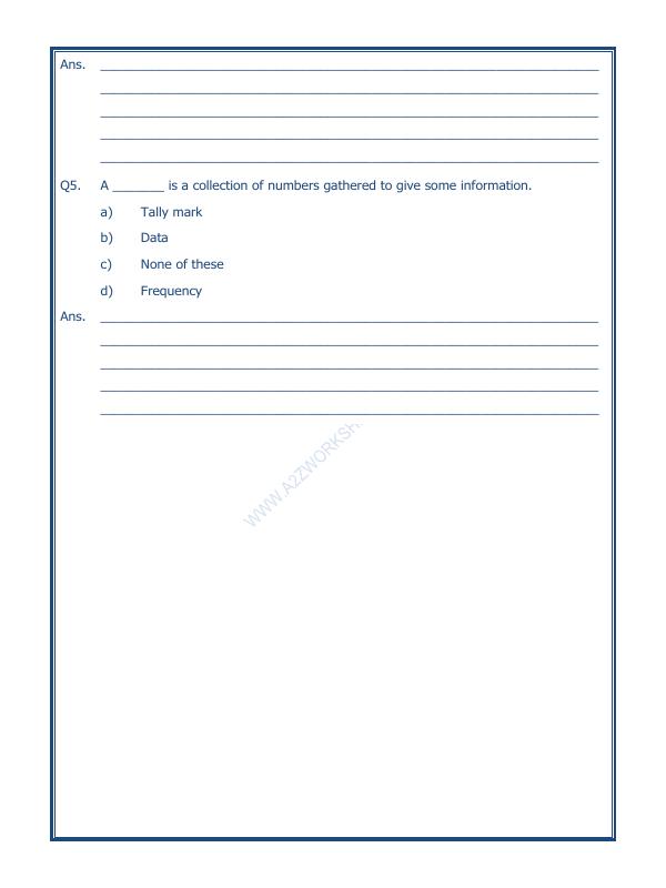A2Zworksheets:Worksheet of Data Handling-06-Data Handling-Maths