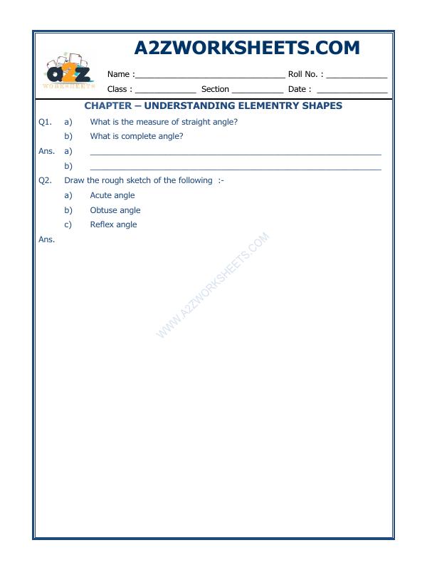 A2Zworksheets:Worksheet of Understanding Elementary Shapes-05-Geometry ...