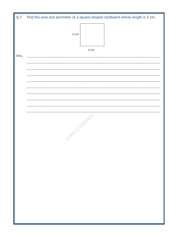 A2Zworksheets:Worksheet of Area, Volume and Perimeter-03-Measurement-Maths