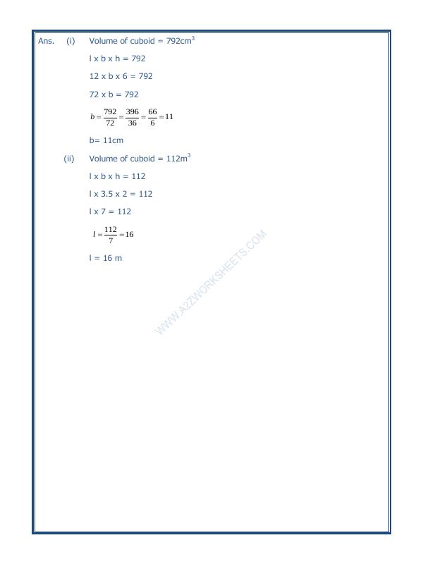 A2Zworksheets:Worksheet of Area, Volume and Perimeter-04-Measurement-Maths