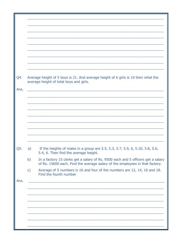 A2Zworksheets:Worksheet of Average-04-Average-Maths