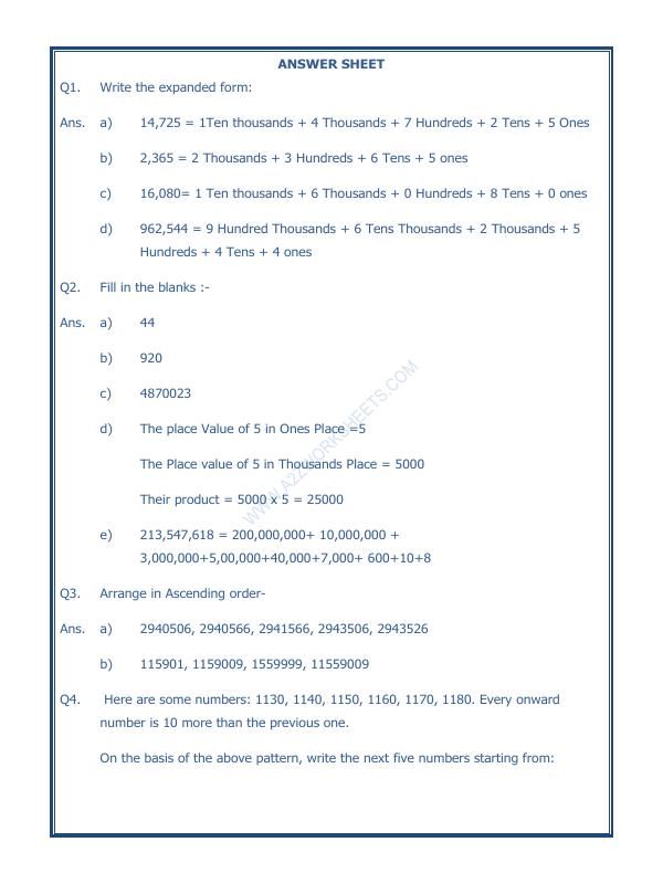A2Zworksheets:Worksheet of Large Numbers-01-Numbers-Maths