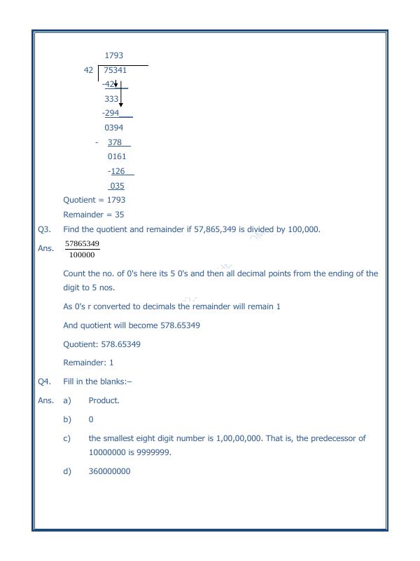 A2Zworksheets:Worksheet of Operations On Large Numbers-03-Numbers-Maths