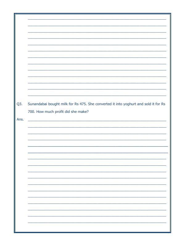 A2Zworksheets:Worksheet of Profit And Loss-07-Measurement-Maths