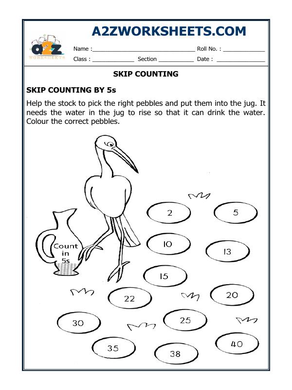 A2Zworksheets:Worksheet of Skip Counting-Numbers-Maths