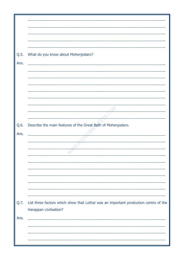 A2Zworksheets:Worksheet of In The Earliest Cities-11-Our History and ...