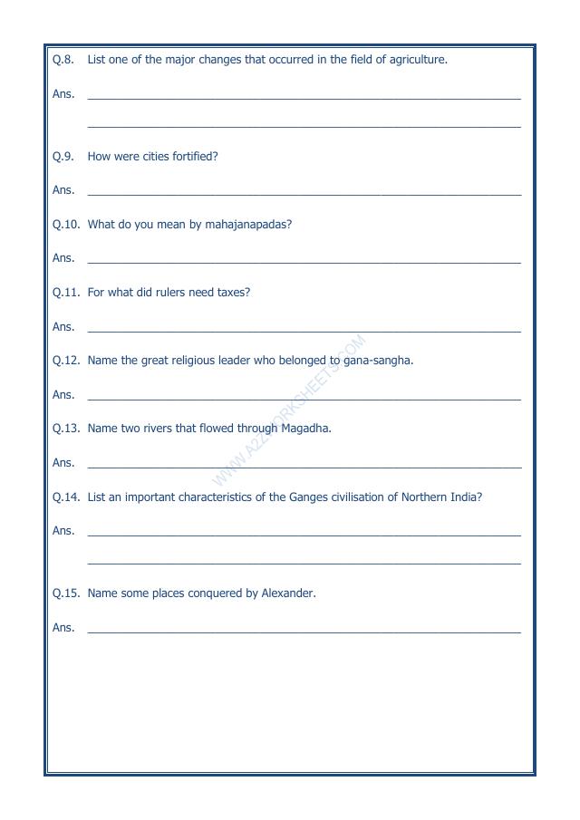A2Zworksheets:Worksheet of Kingdoms, Kings And An Early Republic-01-Our ...