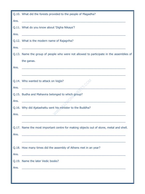 A2Zworksheets:Worksheet of Kingdoms, Kings And An Early Republic-04-Our ...