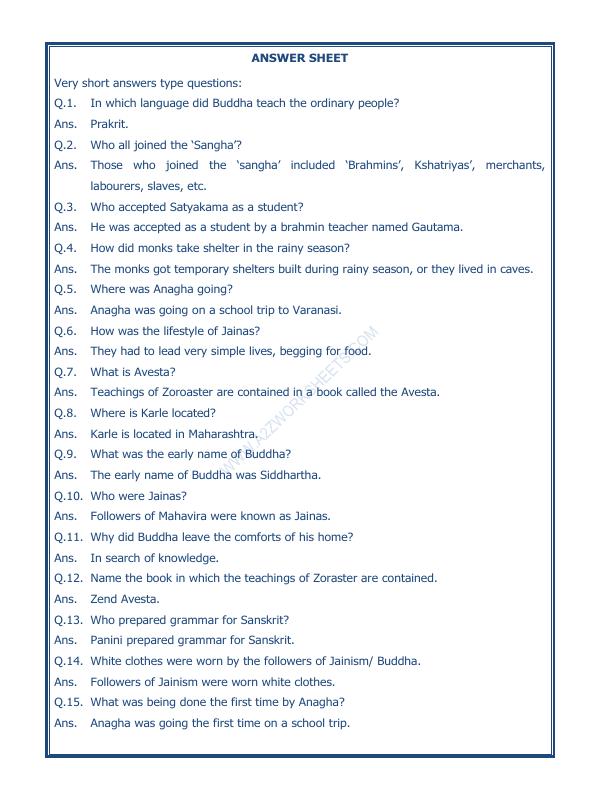 A2Zworksheets:Worksheet of New Question And Ideas-02-Our History and ...