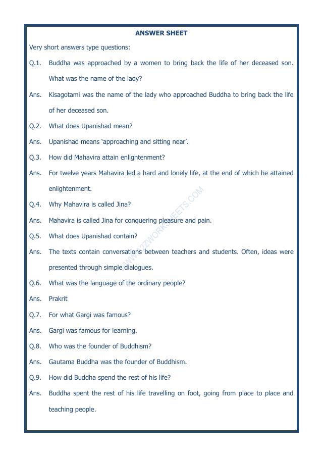 A2Zworksheets:Worksheet of New Question And Ideas-04-Our History and ...