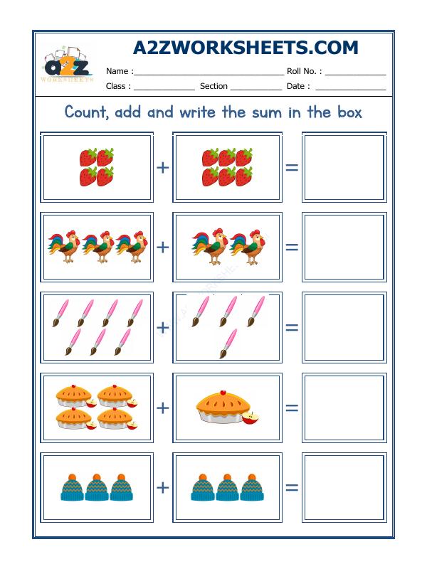 A2Zworksheets:Worksheet of Addition Worksheet-07-Addition-Maths