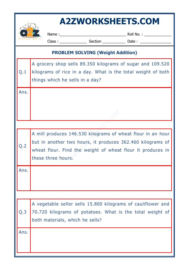 A2Zworksheets:Worksheet of Class-Iv-Maths Addition-02-Addition-Maths