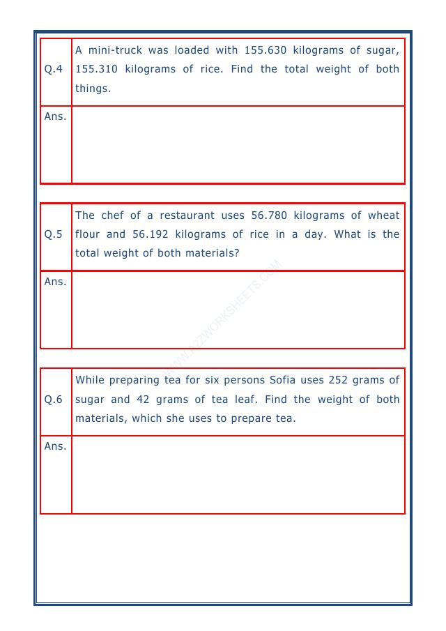 A2Zworksheets:Worksheet of Class-Iv-Maths Addition-02-Addition-Maths