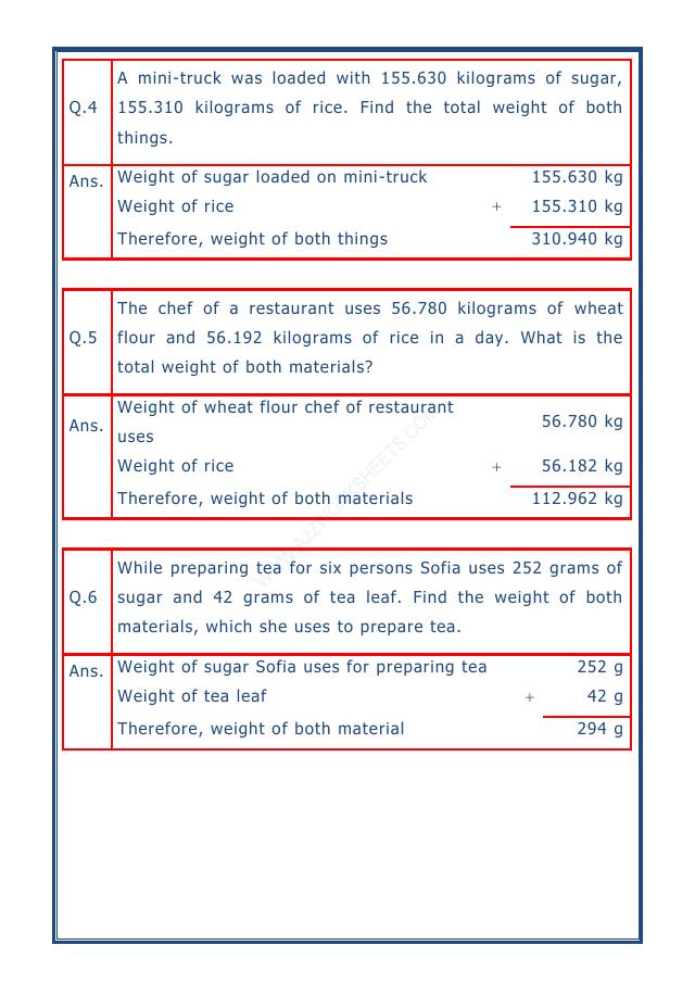 A2Zworksheets:Worksheet of Class-Iv-Maths Addition-02-Addition-Maths