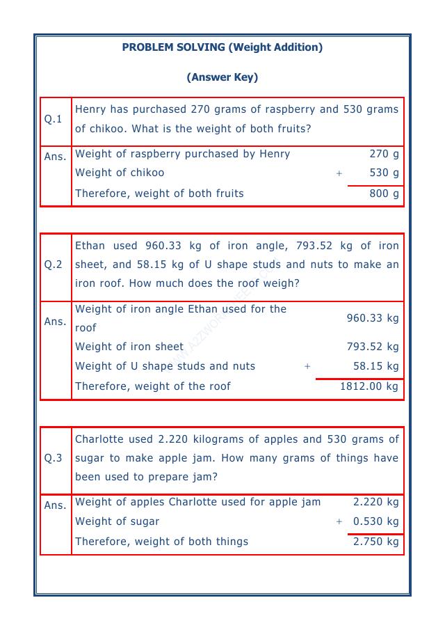 A2Zworksheets:Worksheet of Class-Iv-Maths Addition-04-Addition-Maths