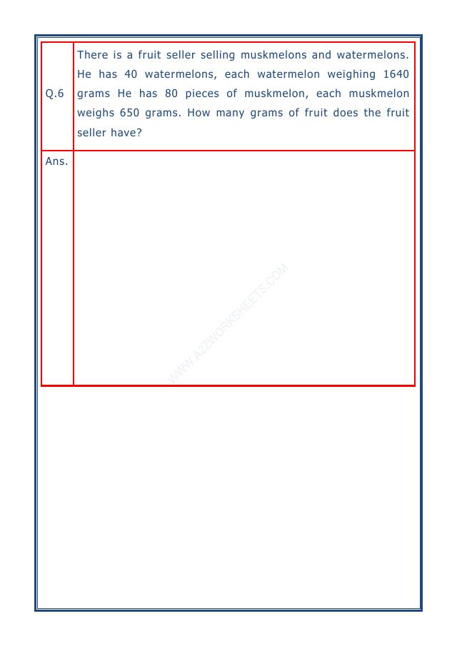 A2Zworksheets:Worksheet of Class-Iv-Maths Addition-09-Addition-Maths