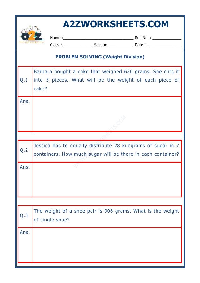 A2Zworksheets:Worksheet of Class-Iv-Division-01-Division-Maths