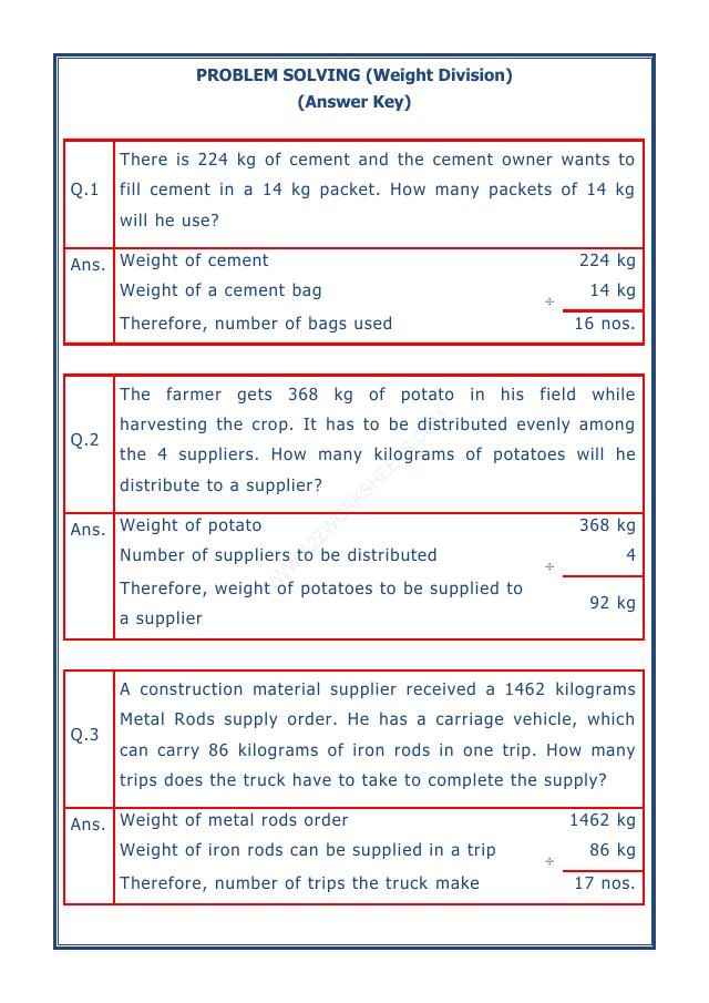 A2Zworksheets:Worksheet of Class-Iv-Division-04-Division-Maths