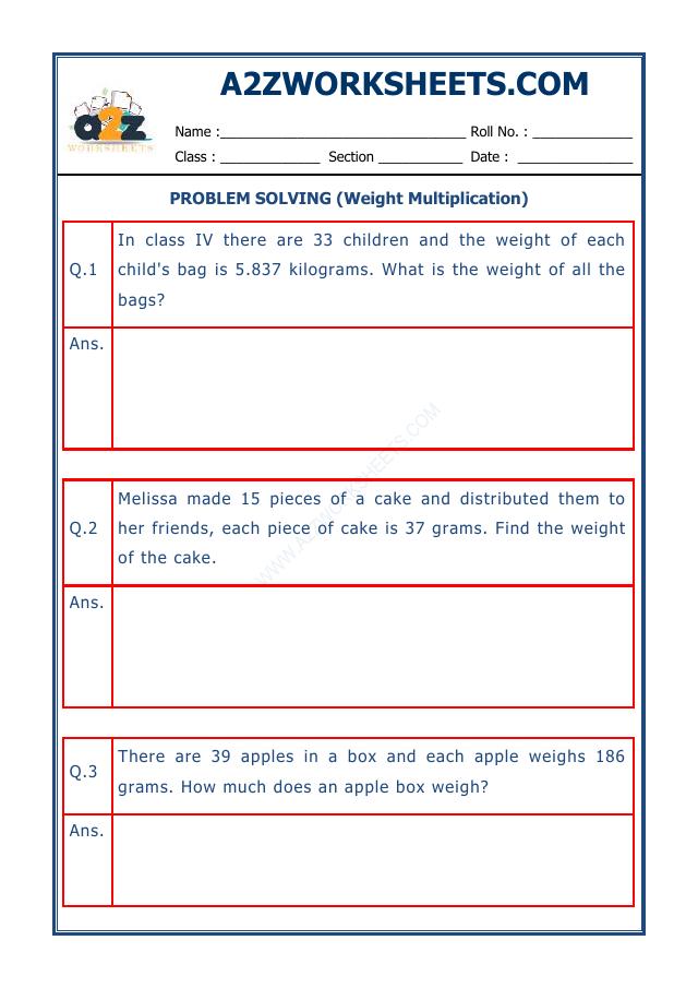 A2Zworksheets:Worksheet of Class-Iv-Multiplication-07-Multiplication-Maths