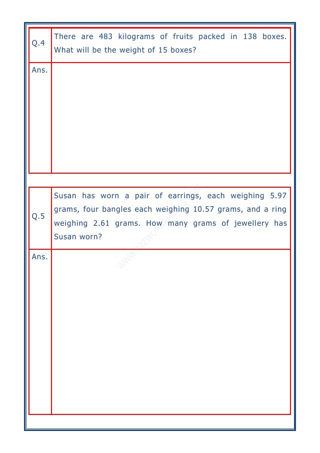 A2Zworksheets:Worksheet of Class-Iv-Multiplication-10-Multiplication-Maths