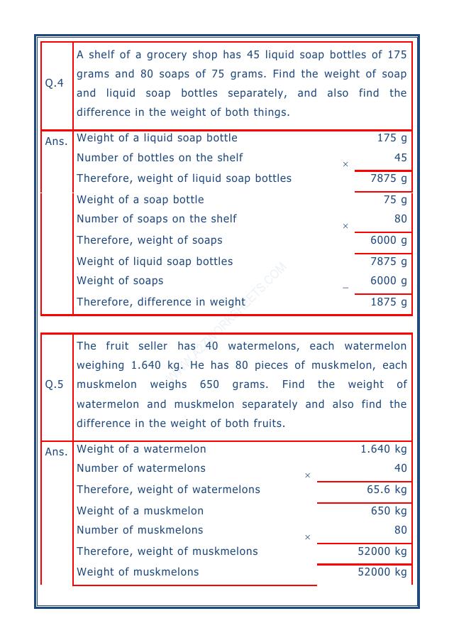 A2Zworksheets:Worksheet of Class-Iv-Subtraction-10-Subtraction-Maths