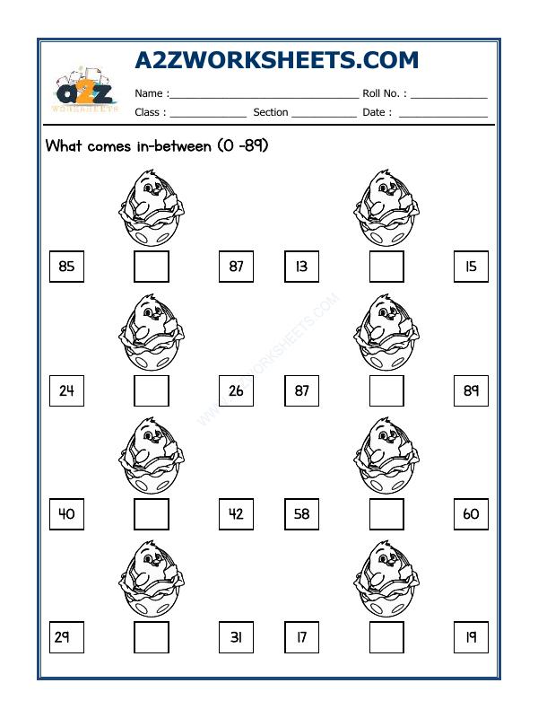 A2Zworksheets:Worksheet of What Comes In-Between-07-Numbers-Maths