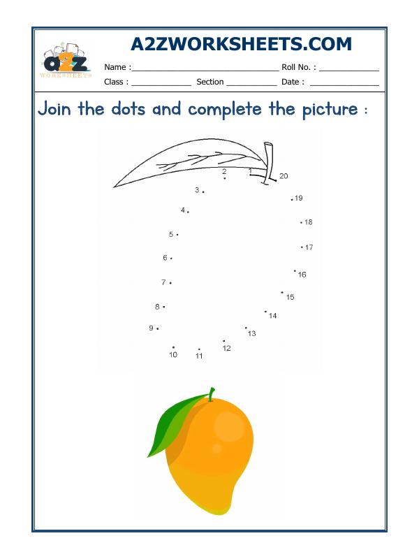 A2Zworksheets:Worksheet of Join The Dots And Complete The Picture-11 ...