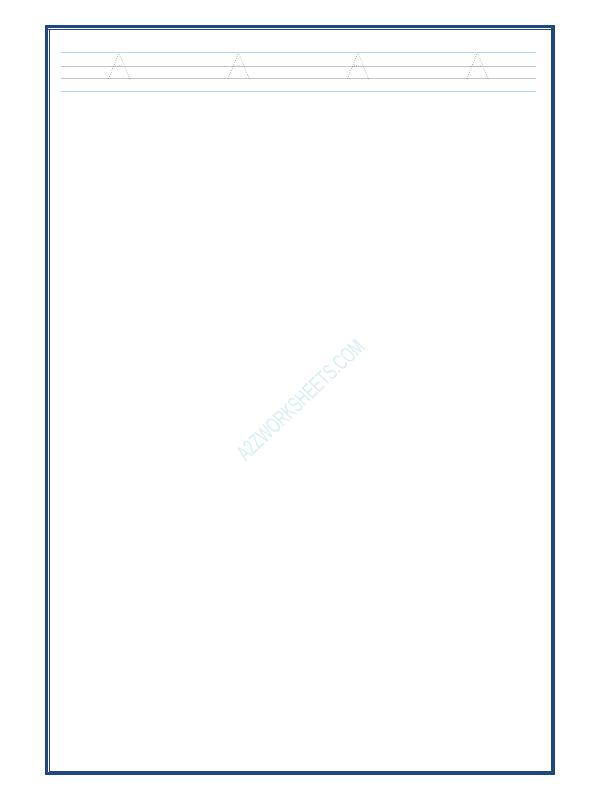 A2Zworksheets:Worksheet of English Alphabet 'A'-Writing-English