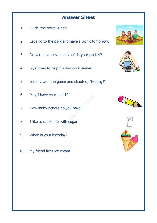 A2Zworksheets:Worksheet of Class-Ii-English Punctuation Worksheet-03 ...