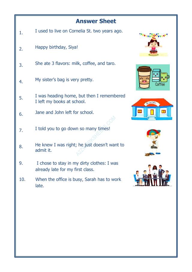 A2Zworksheets:Worksheet of Class-Iv-English Punctuation Worksheet-02 ...