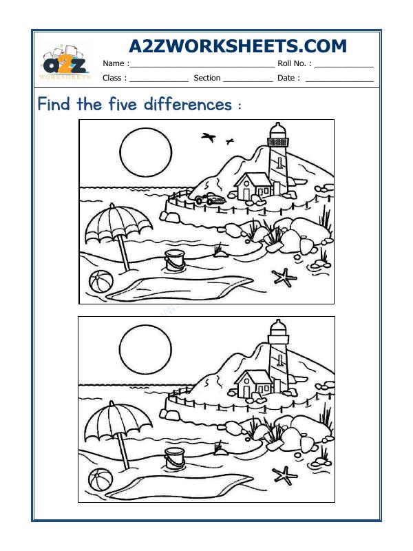 A2Zworksheets:Worksheet of Find The Difference-03-Logical Reasoning ...