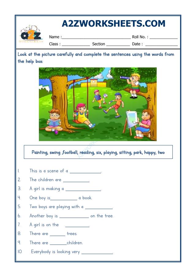 A2Zworksheets:Worksheet of Class Ii-English Comprehension-01-Reading ...