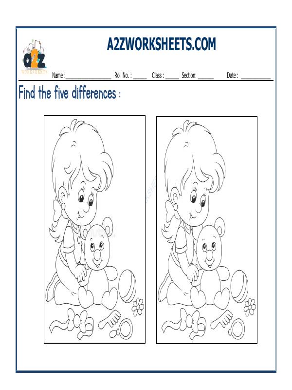 A2Zworksheets:Worksheet of Find The Difference-04-Logical Reasoning ...