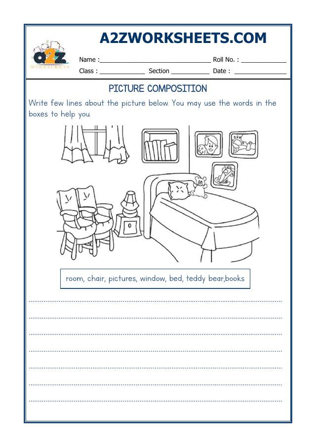 A2Zworksheets:Worksheet of Class-Ii-Picture Composition-15-Writing-English