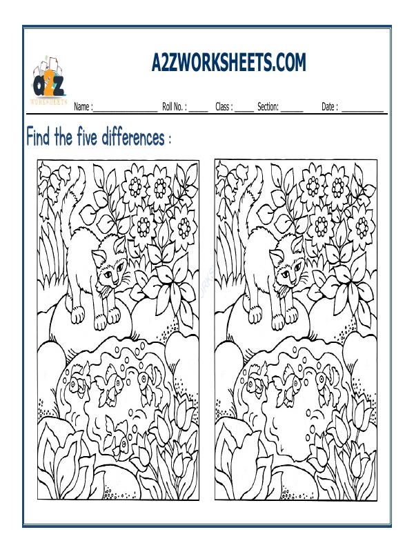 A2Zworksheets:Worksheet of Find The Difference-04-Logical Reasoning ...