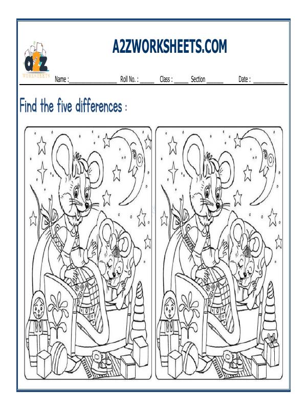 A2Zworksheets:Worksheet of Find The Difference-06-Logical Reasoning ...
