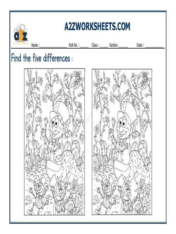 A2Zworksheets:Worksheet of Find The Difference-10-Logical Reasoning ...