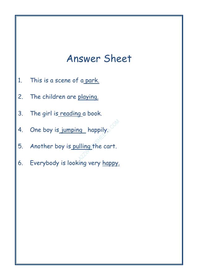 A2Zworksheets:Worksheet of Class Ii-Picture Comprehension-29-Reading ...