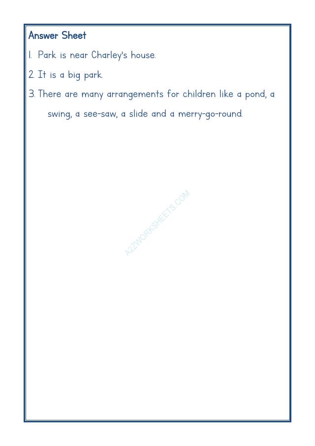 A2Zworksheets:Worksheet of Class Ii-Picture Comprehension-40-Reading ...