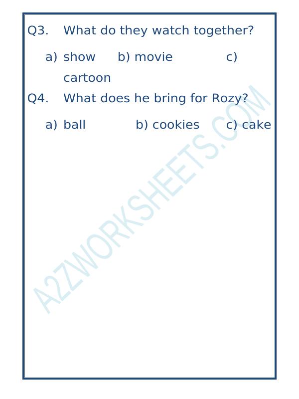 A2Zworksheets:Worksheet of Class Iii-Comprehension Passage-20-Reading ...