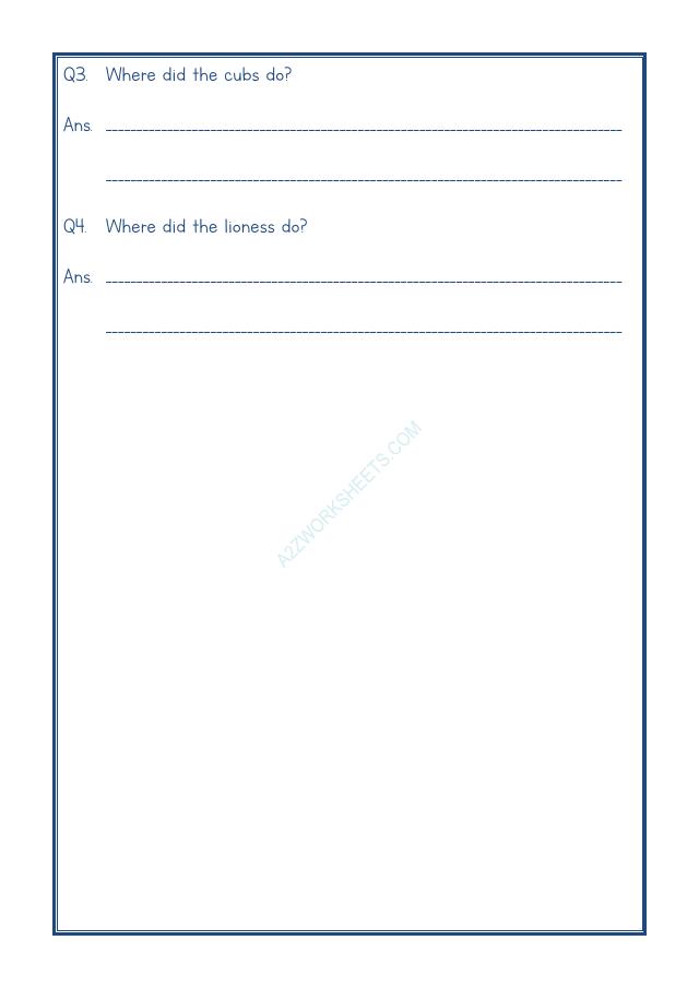 A2Zworksheets:Worksheet of Class Iii-Comprehension Passage-25-Reading ...