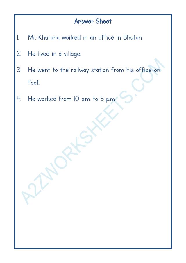 A2Zworksheets:Worksheet of Class Iii-Comprehension Passage-26-Reading ...
